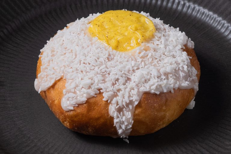 Norwegian Skolebolle (Skolebrød) custard & coconut buns - SY Selkie