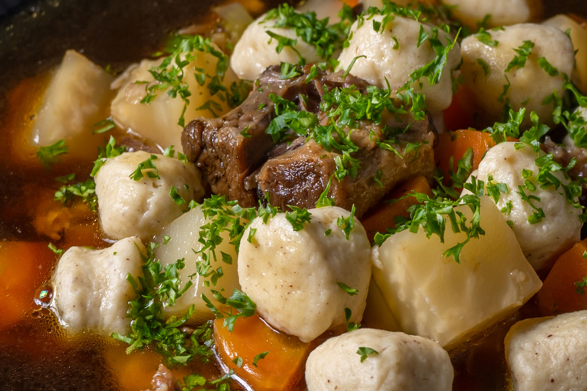 Traditional Norwegian Kjøttsuppe & melboller: beef soup & flour ...