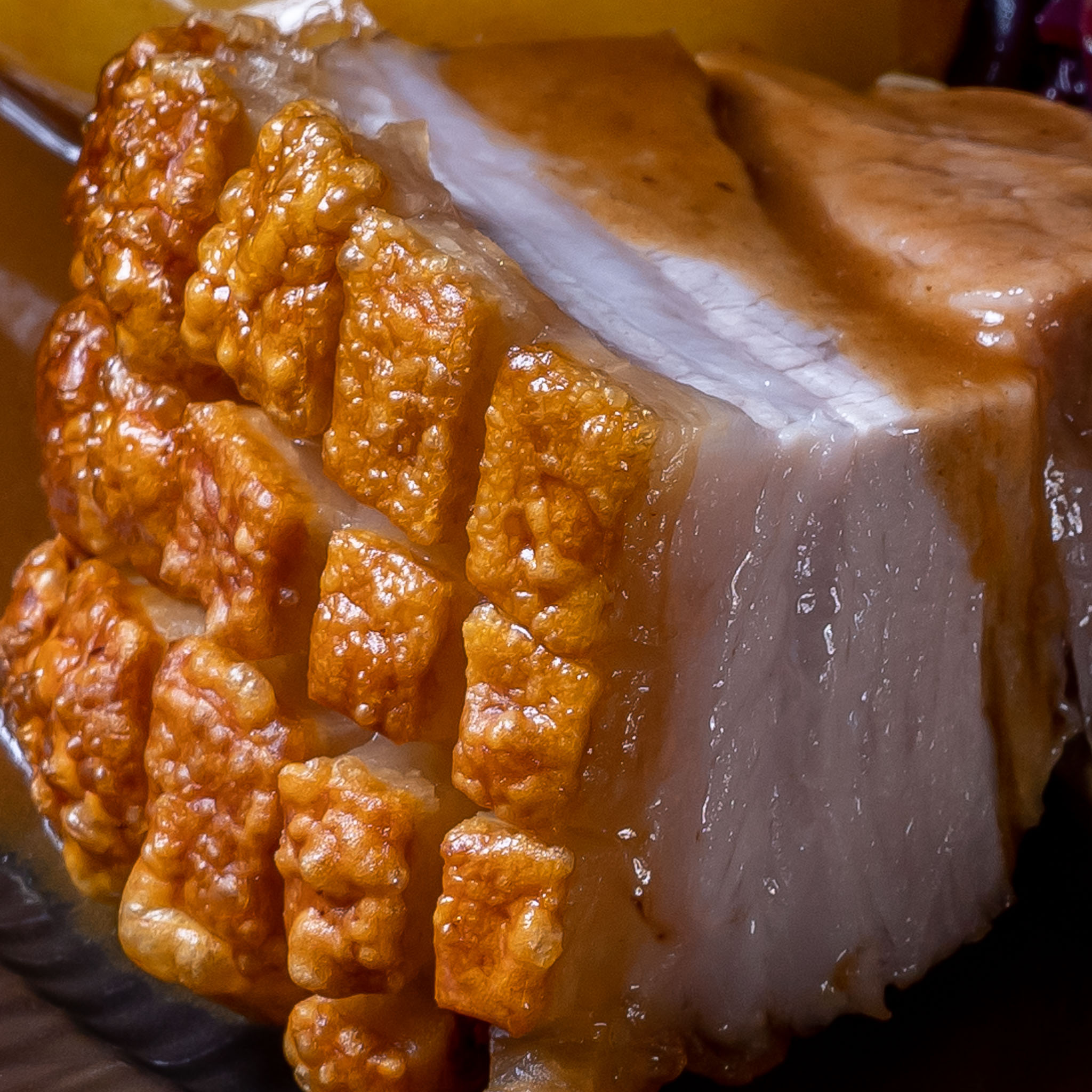 Crazy crispy traditional Norwegian "Ribbe" pork belly - SY Selkie